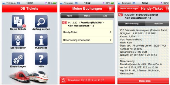 Bahntickets ab sofort auf iPhone und iPod Touch über kostenlose App DB ...
